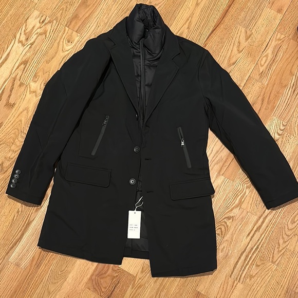 Collars & Co | Jackets & Coats | Mens Black Metropolitan Overcoat With ...